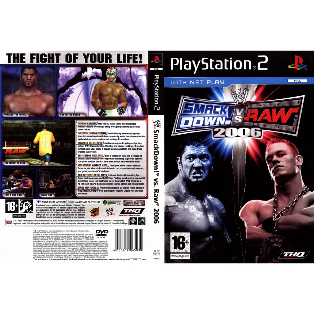 แผ่นเกมส์ PS2 WWE SmackDown! vs. Raw 2006 คุณภาพ ส่งไว | Lazada.co.th