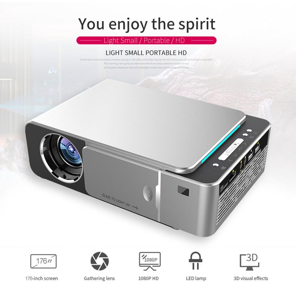 T6 LED Projector 1080p WiFi Android โฮมเธียเตอร์วิดีโอมัลติมีเดีย ...