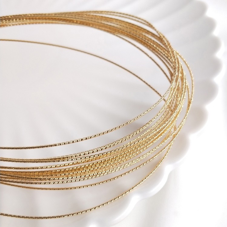 18K Gold Plated Hard Wire Twisted Wire Shape Copper Wire For DIY ...
