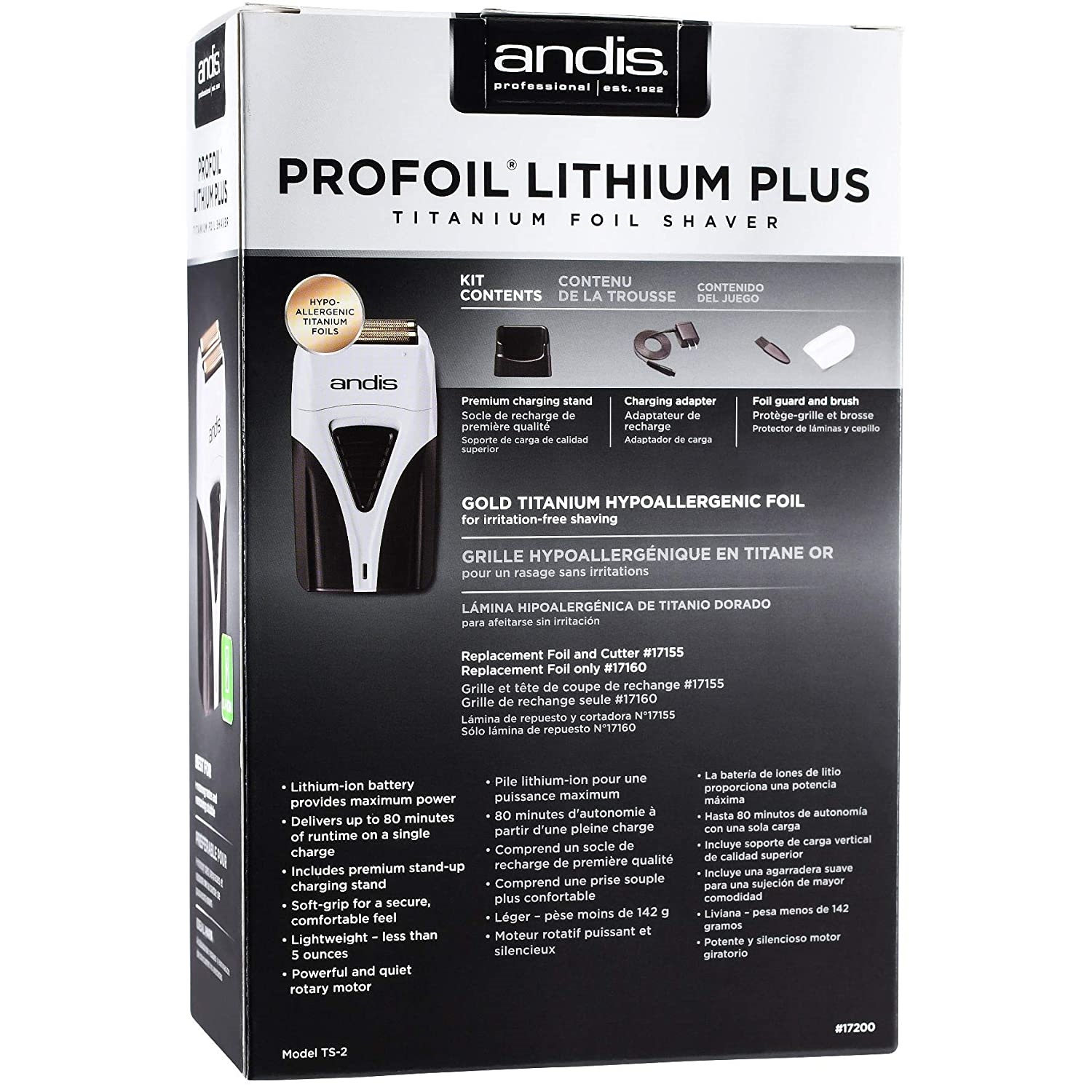 Original Andis Profoil Lithium Plus 17200 Barber Hair Cleaning Electric ...