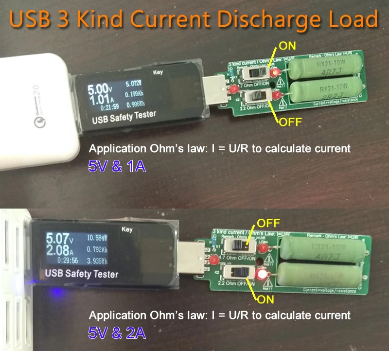 USB Dummy Load Test 1A/2A/3A โหลดจำลองสำหรับทดสอบกระแส USB - Fer Good ...