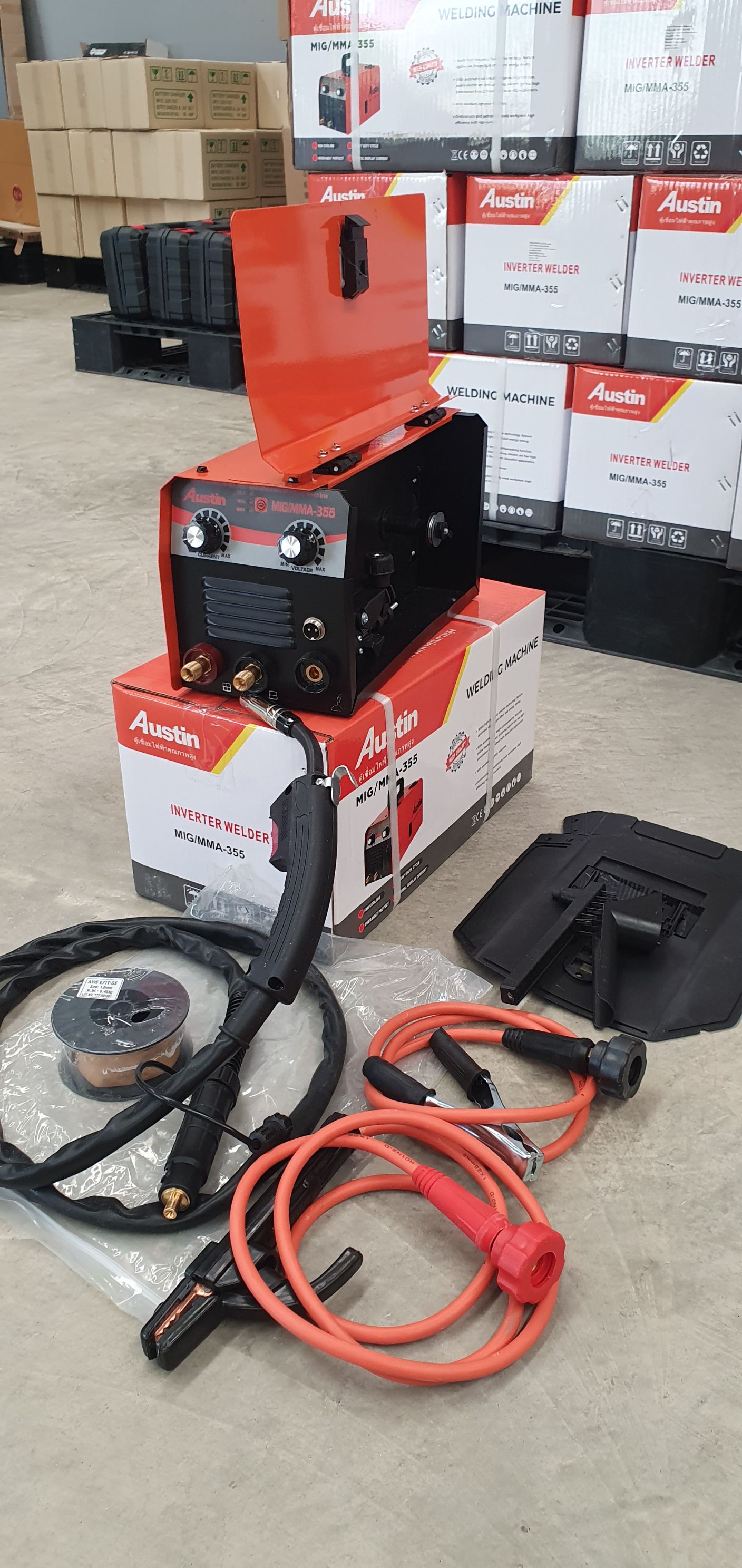 AUSTIN ตู้เชื่อมไฟฟ้า ตู้เชื่อม MIG ไม่ใช้แก๊ส รุ่น MIG-355 + ลวดฟลักซ์คอร์ 1 กิโล - thor ...