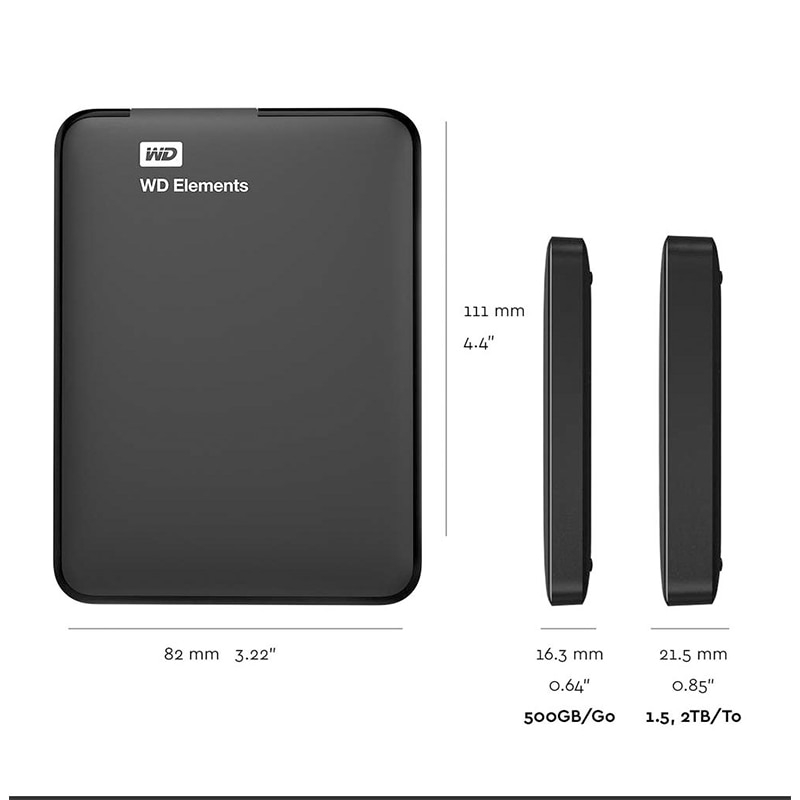 ส่งจากกรุงเทพ WD 2TB USB 3.0 HDD 2.5 WD External hdd 2TB Portable Hard ...
