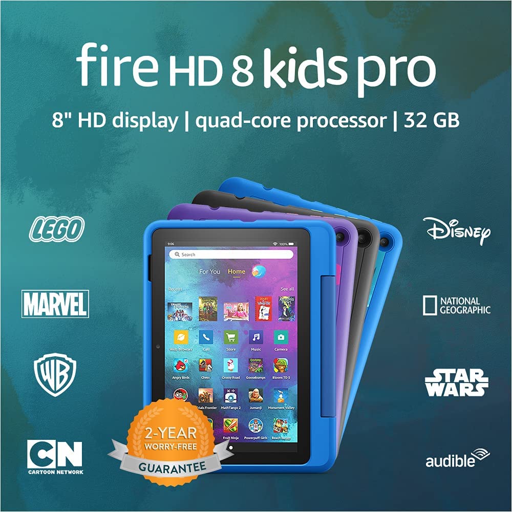 Amazon Fire HD 8 Kids Pro AGE 6+ tablet (10th Gen), 8" HD, ages 6–12 ...