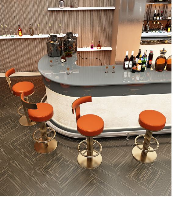 เก้าอี้บาร์ เก้าอี้ cafebar เก้าอี้บาร์สูง เก้าอี้ร้านกาแฟ ทำจากเหล็กหนาอย่างดี เบาะนุ่ม ทำความ ...