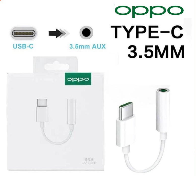 OPPO JACK TO 3.5MM HEADPHONE แจ๊คแปลงหูฟัง OPPO TYPE-C TO 3.5MM ของแท้ OPPO R17pro Findx Reno ...