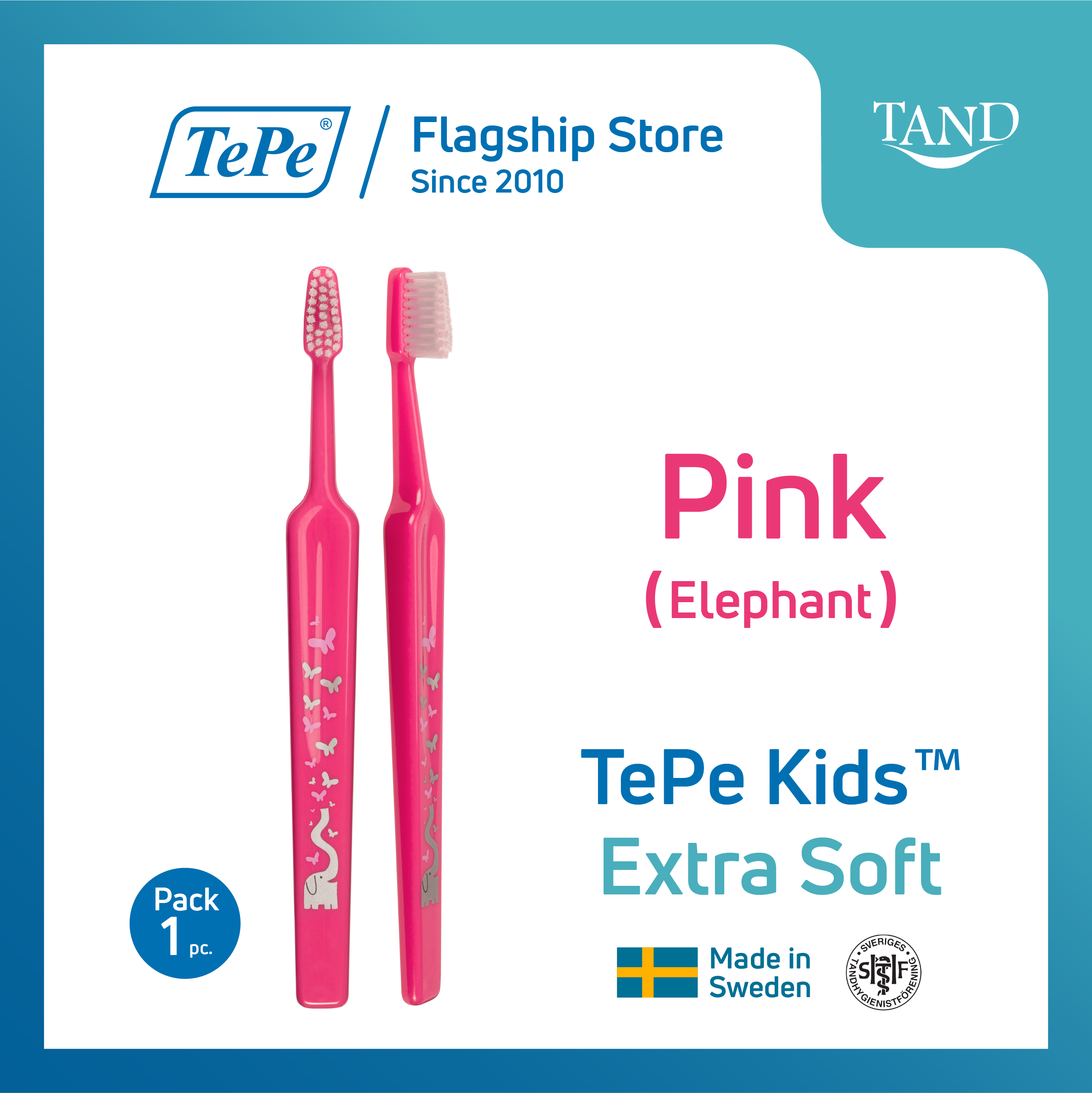 (แพ็ค 1 ชิ้น) TePe Kid™ X-Soft เทเป คิดส์ แปรงสีฟันเด็ก อายุ 3 ปีขึ้นไป ...
