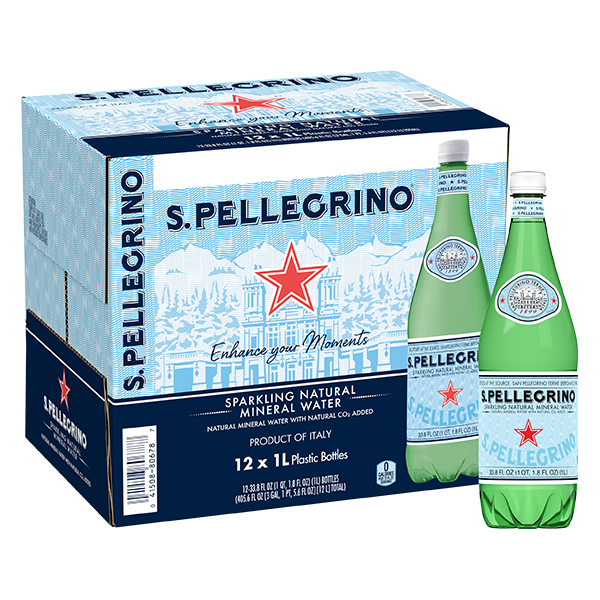 San Pellegrino Sparkling Mineral Water 1000mlx12 bottles (PET) น้ำแร่อัดแก๊สธรรมชาติ ซานเพลิกริ ...