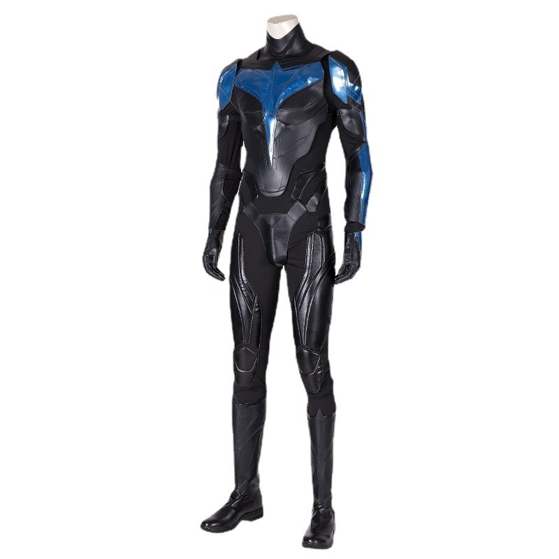 Superhero DC Titan Season One Nightwing cos suit PU leather performance ...