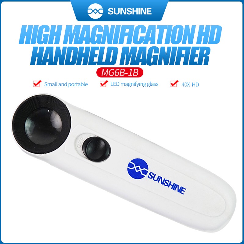 แว่นขยาย RELIFE SUNSHINE MG6B-1B ขยาดได้ถึง 40 เท่า(40X) แว่นขยายแบบมือ ...