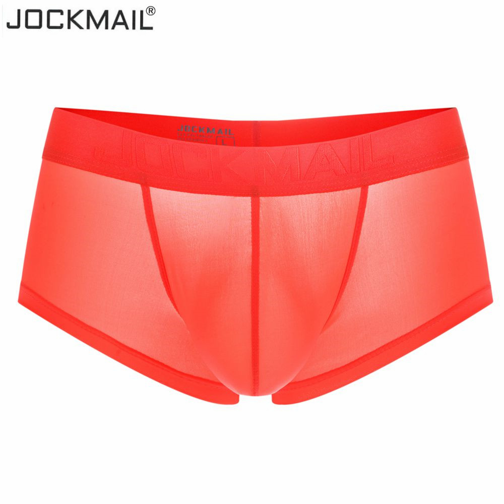 JOCKMAIL Ultra-thin Ice Sexy Underwear Men Boxers Solid Convex Mens ...