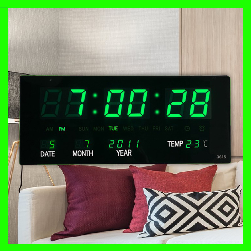 Jin Hengนาฬิกาดิจิตอล LED รุ่นYX-3615 นาฬิกาแขวนติดผนัง Number Clock ...