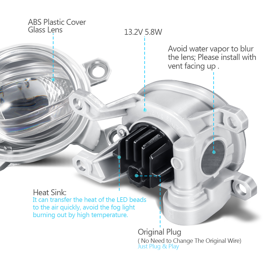 2 X LED Fog Light Assembly For Toyota Hilux Revo SR5 2020 2021 2022 Car ...