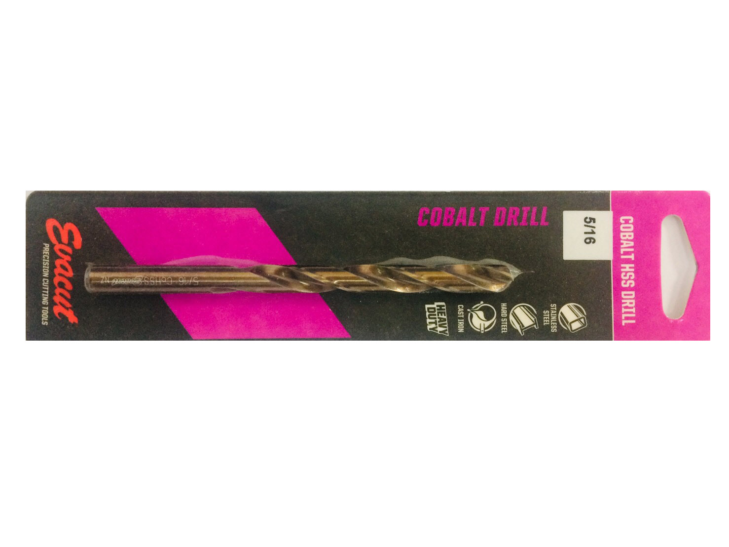 EVACUT COBALT ดอกสว่านเจาะสแตนเลส มีขนาดให้เลือก 1/2" 3/8" 5/16" ของแท้ 100% ราคารวม VAT แล้ว ...
