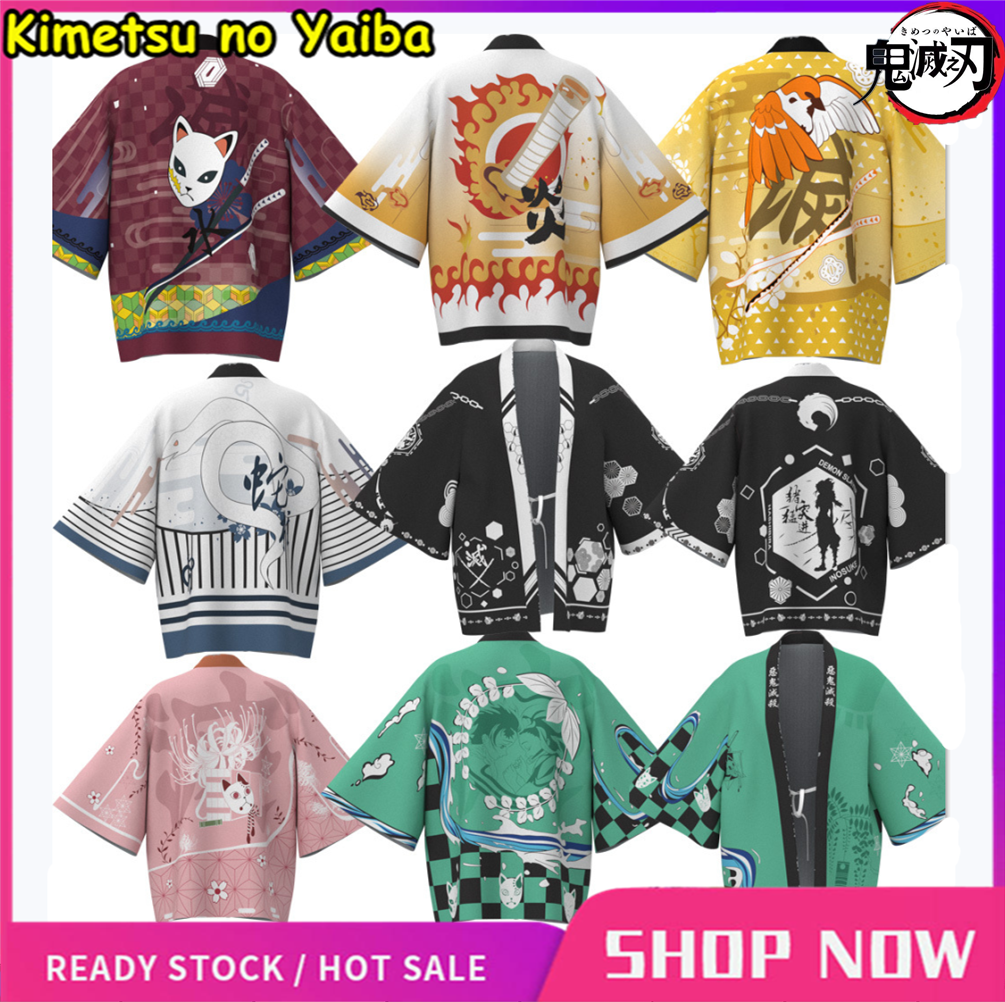 Kids Adults Anime Demon Slayer Kimetsu No Yaiba Kimono Cloak Pajamas ...