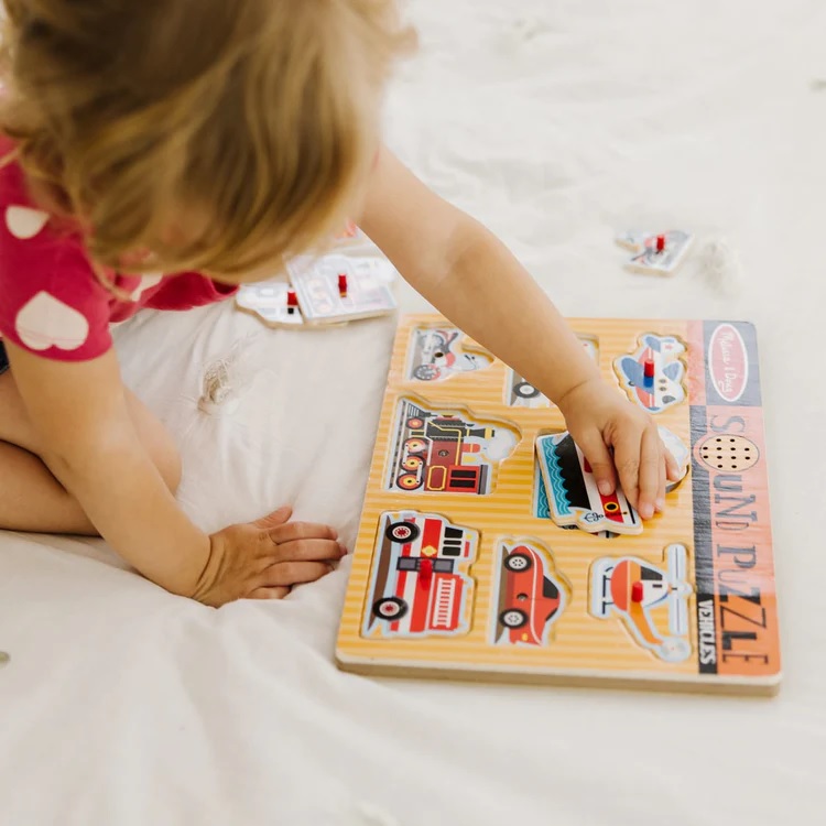 มีเสียง พัซเซิลมีเสียงรุ่นยานพาหนะ Melissa Doug Vehicles Sound Puzzle 8 ...