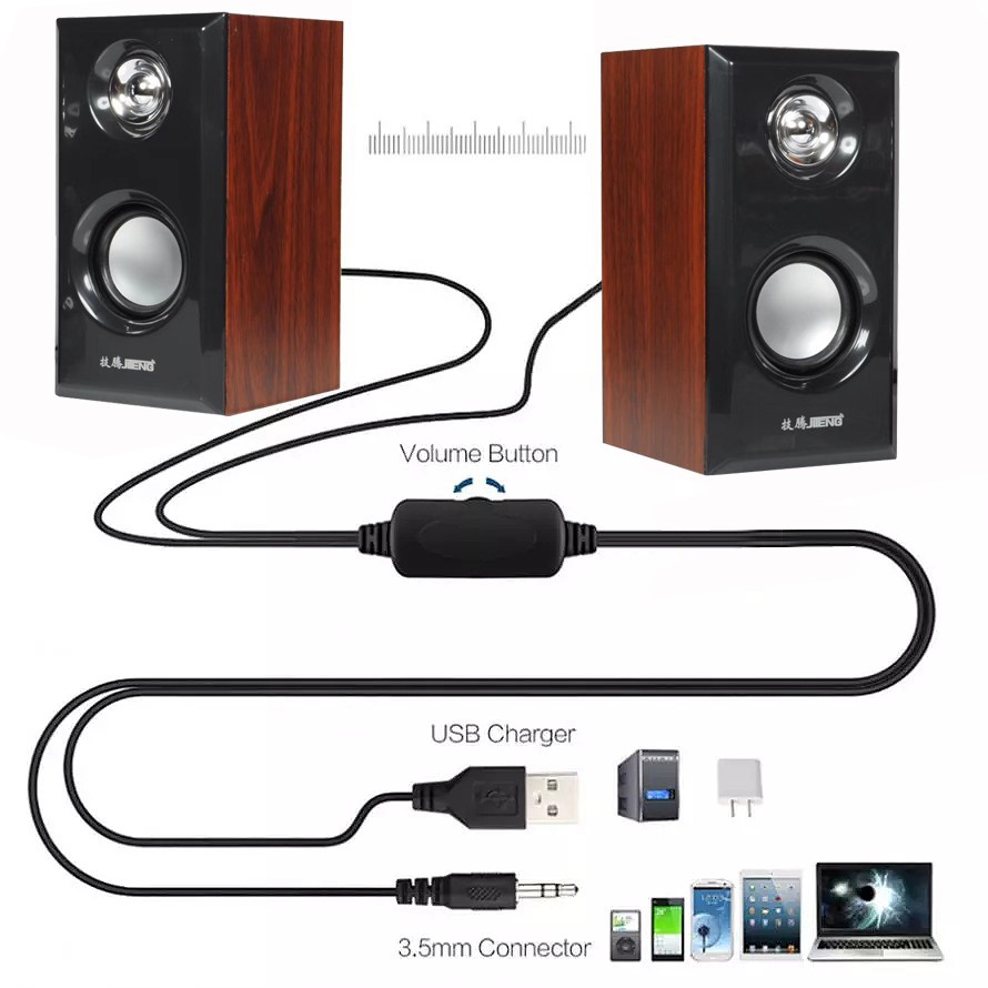 ComitSShop ลำโพงคอม ลำโพงมินิ ลำโพงพีซี JiTeng HiFi Speaker ลําโพง ...