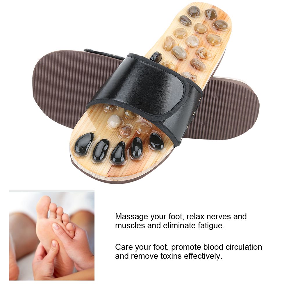 Foot Massage Slippers, Pebble Stones Sandals Acupuncture Foot Relaxing ...