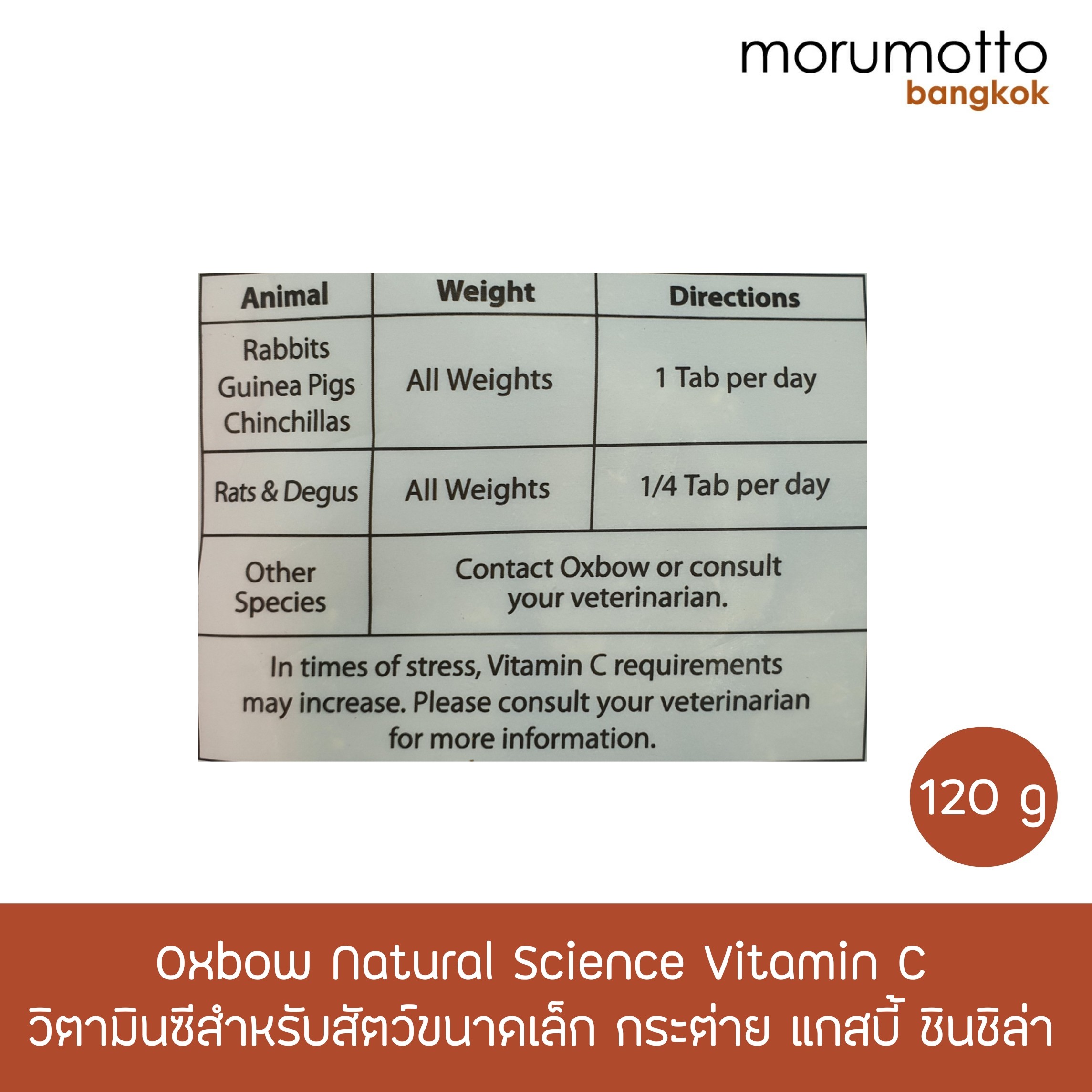 Oxbow Natural Science Vitamin C วิตามินซี สำหรับหนูแกสบี้ กระต่าย ชินชิ ...