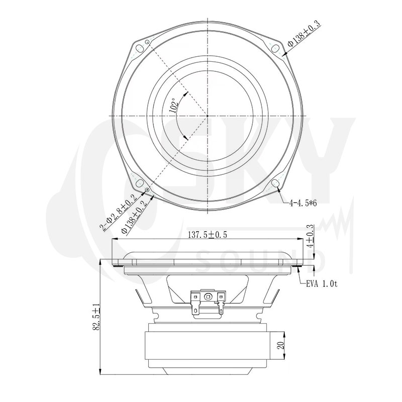 SKYSOUND HK ดอกซับ 5.25 นิ้ว 2Ω 80W ซับ5.25 hk5.25 ดอกลำโพง5.25 ดอกซับhk 5.25 นิ้ว ดอกซับ 5.25 ...
