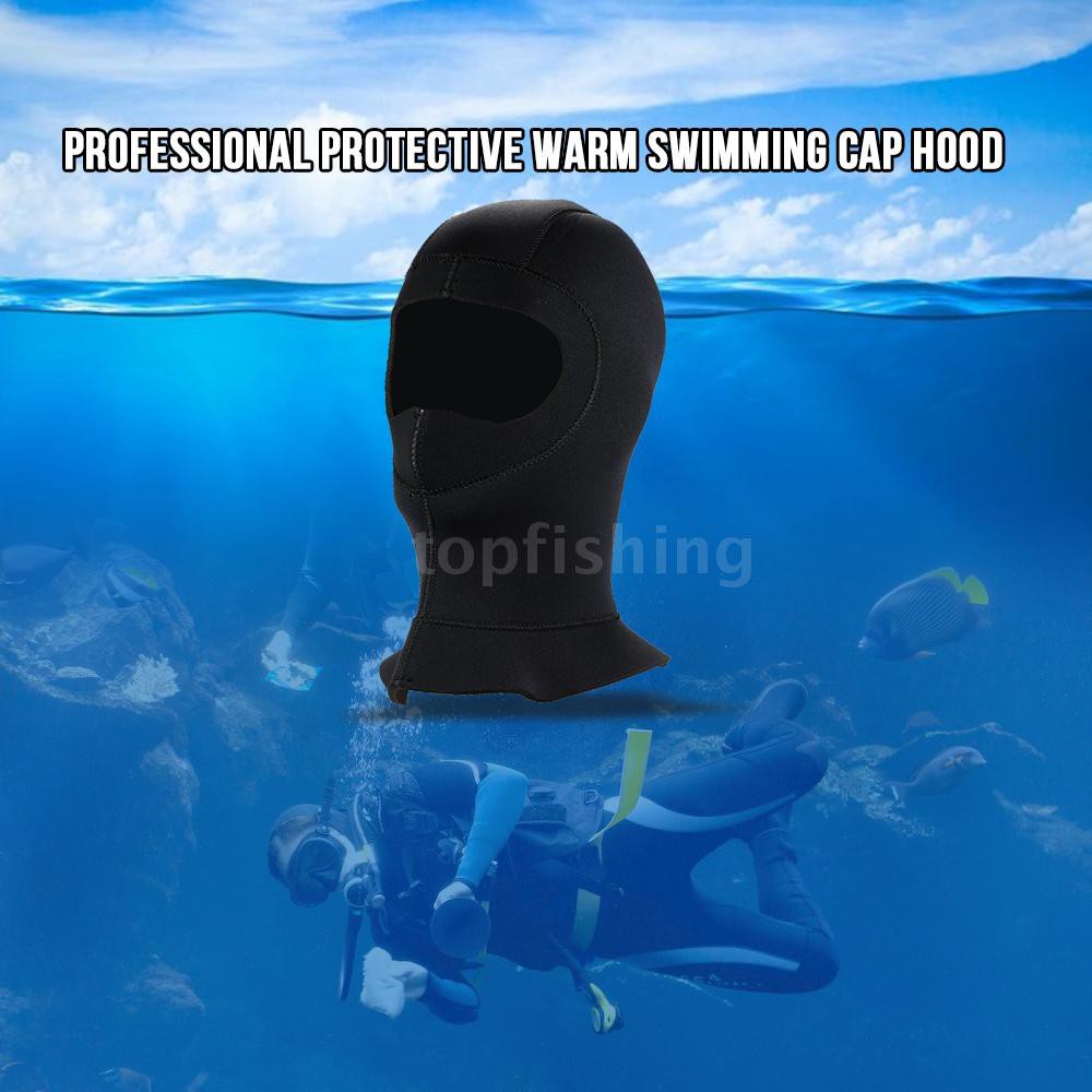 Ultrathin 1mm Neoprene Scuba Dive Cap Hood Equipment Sun Protection and ...