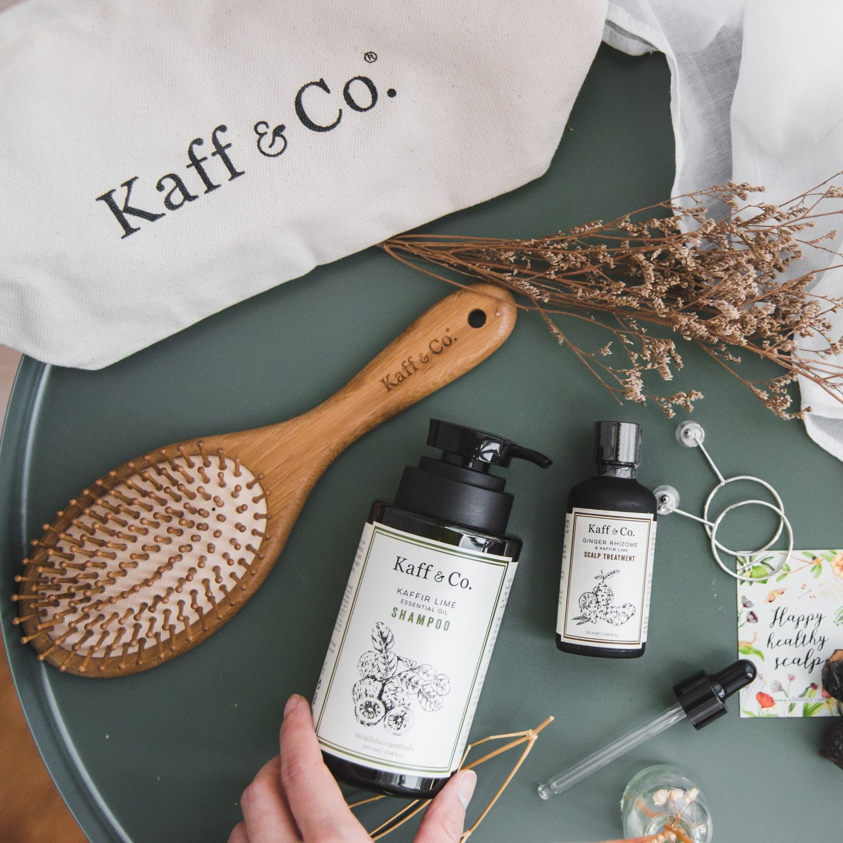 Kaff Co. Bamboo Hair Brush 25 cm - แปรงหวีผมไม้ไผ่ ช่วยถนอมเส้นผมและ ...