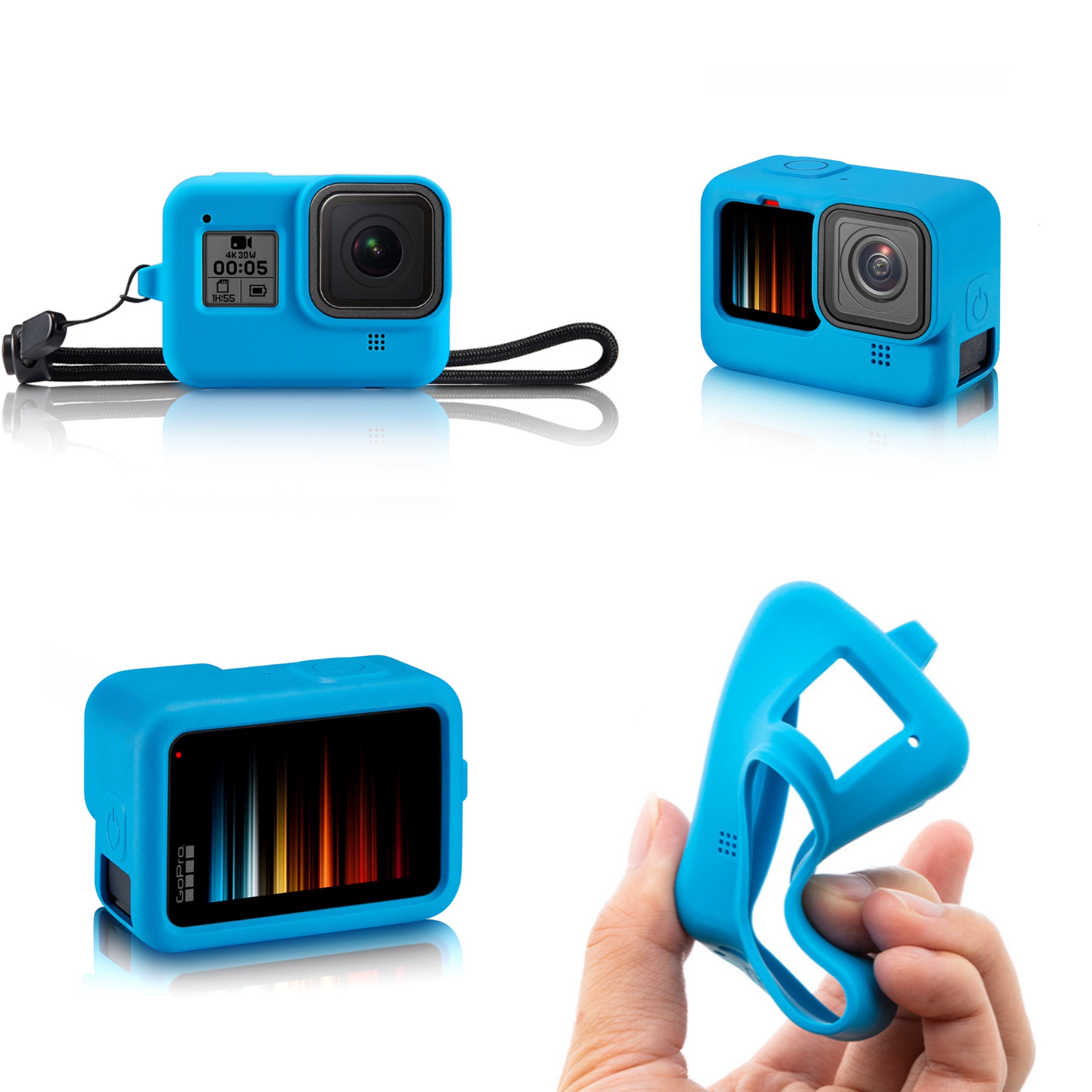 เคสซิลิโคนนิ่ม silicon case Gopro Hero 11 10 9 ฝาปิดเลนส์ สายคล้องแขน ...