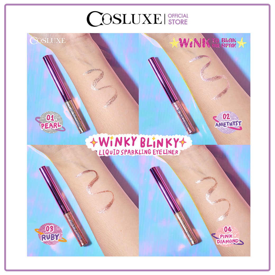 COSLUXE WINK TO THE BLINK BLINK-WINKY BLINKY LIQUID SPARKLING EYELINER ...