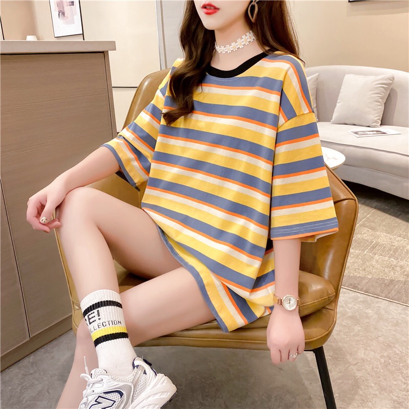 เสื้อยืดหลวมแขนสั้นคู่รัก แฟชั่นเกาหลี ใส่สบาย - fulina - ThaiPick