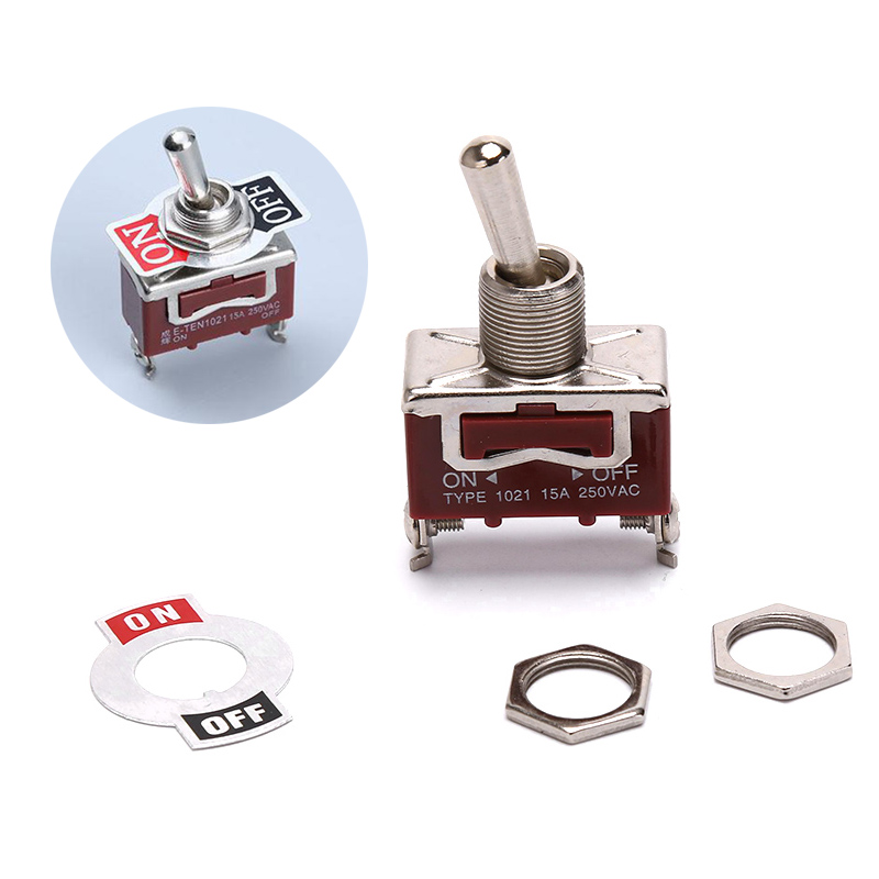 Momentary Toggle Switch (ON) OFF Spring Return 2 Pin Latching Switch ...