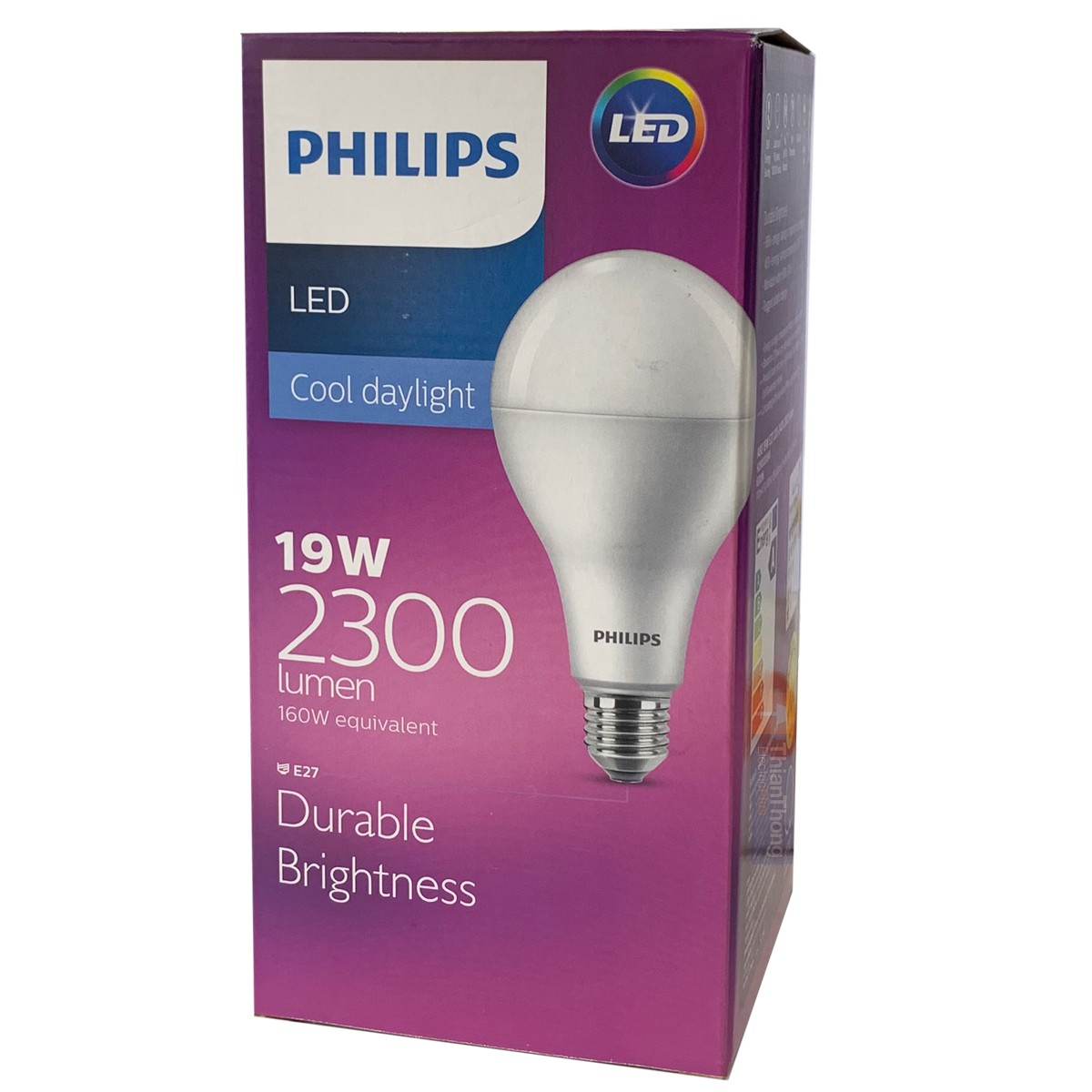 Philips หลอดไฟฟิลิปส์ LED 19W แสงขาว Durable Brightness Daylight E27 1 ...