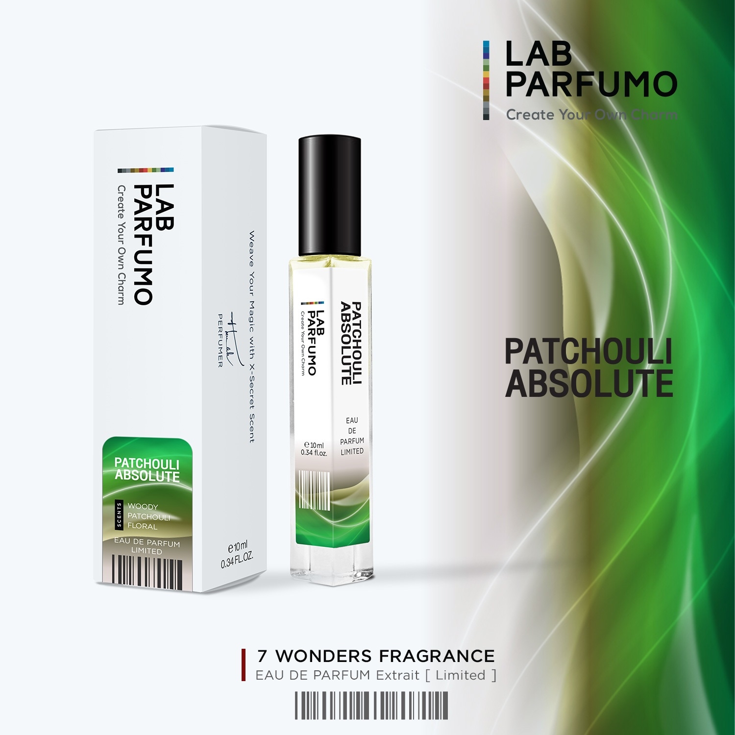 Patchouli Absolute by LAB PARFUMO, มหัศจรรย์ความหอม ที่ไม่เคยมีมาก่อน (EDP Extrait size 4ml,10ml ...