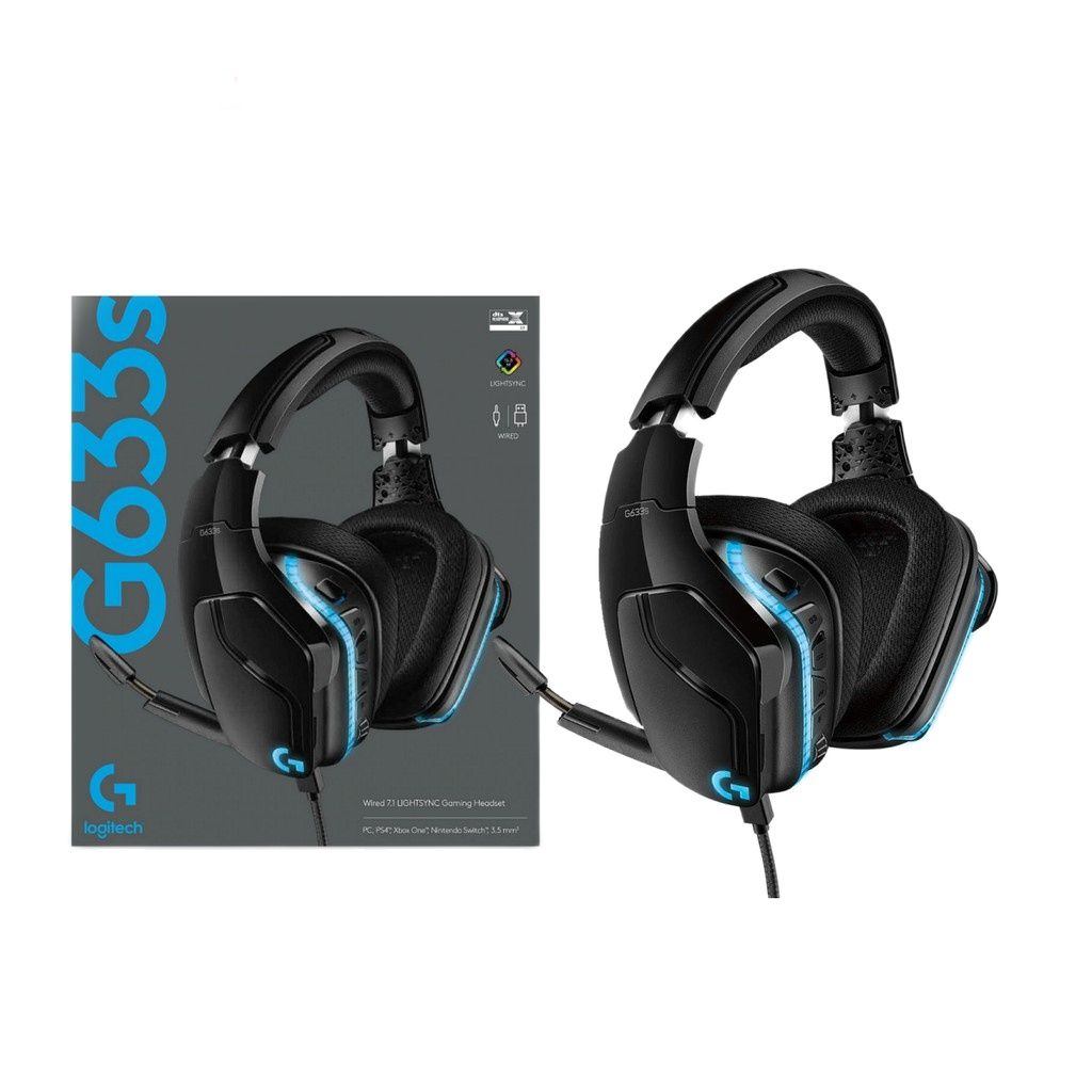 หูฟังเกมมิ่ง LOGITECH G633S 7.1 Surround Sound LIGHTSYNC Gaming Headset 2y - EygOZLLy - ThaiPick