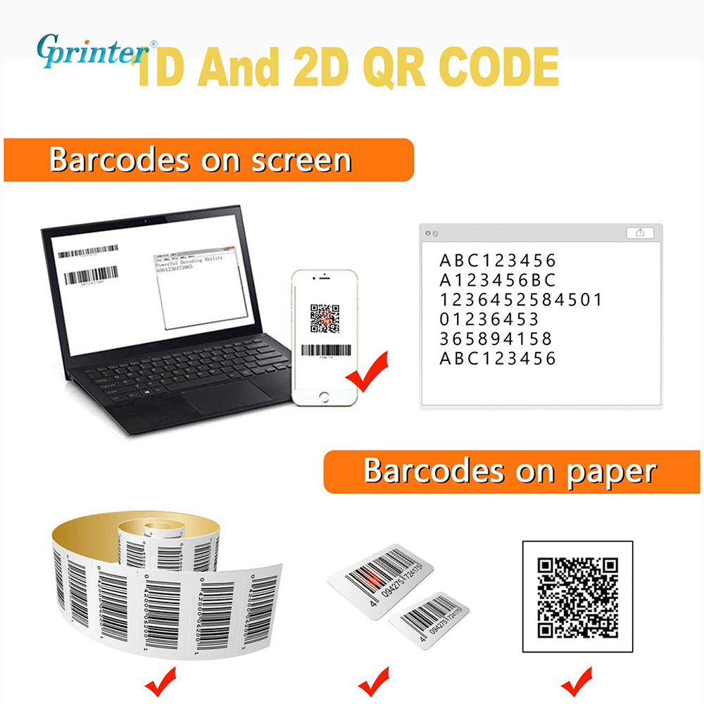 Gprinter iC-L2 เครื่องอ่านบาร์โค้ด 2D มีสาย Soonmark 2D laser scanner เครื่องยิงบาร์โค้ด เครื่อง ...