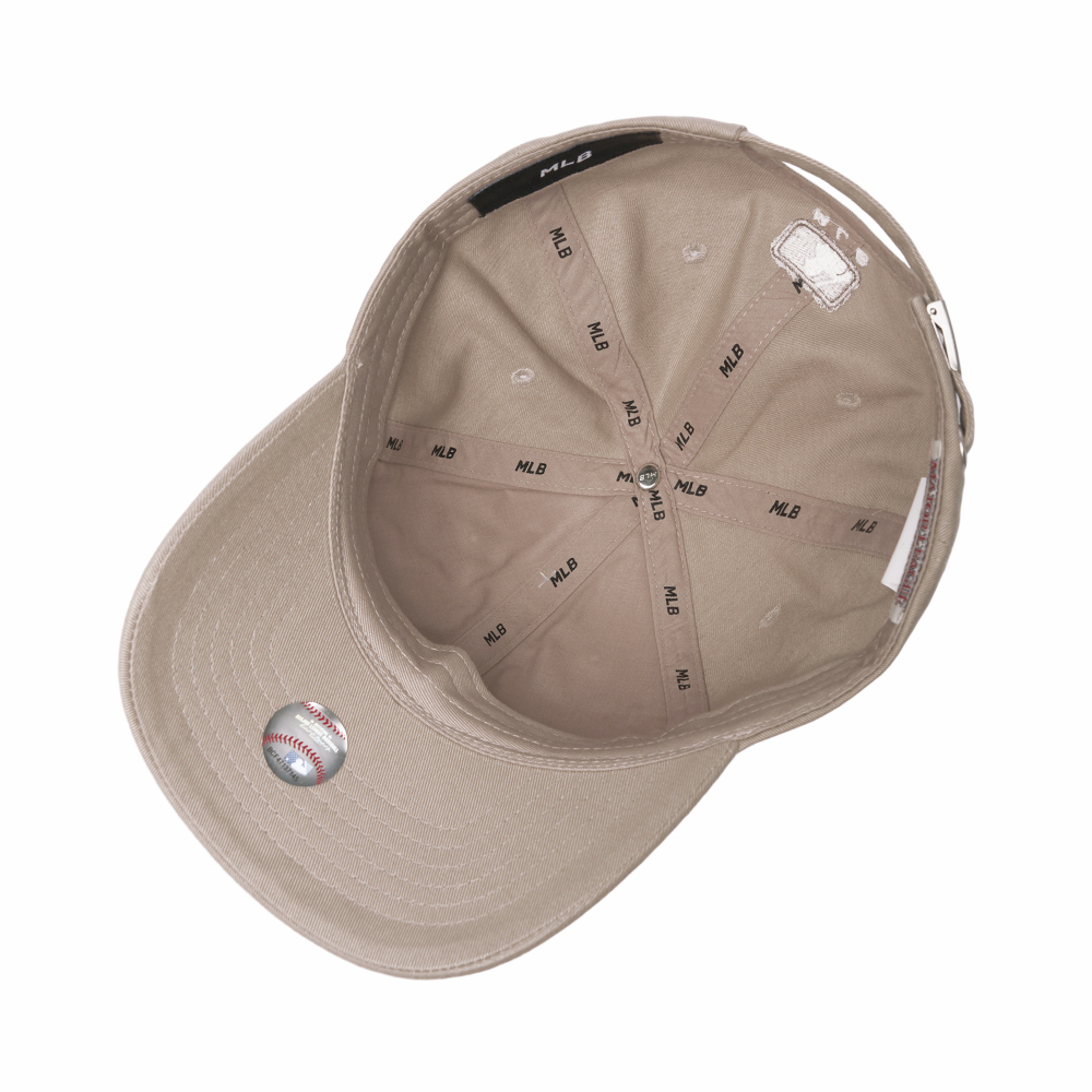 MLB หมวกแก๊ป UNISEX CURVED CAP 3ACP7701N 50BGS NEW YORK YANKEES BEIGE ...