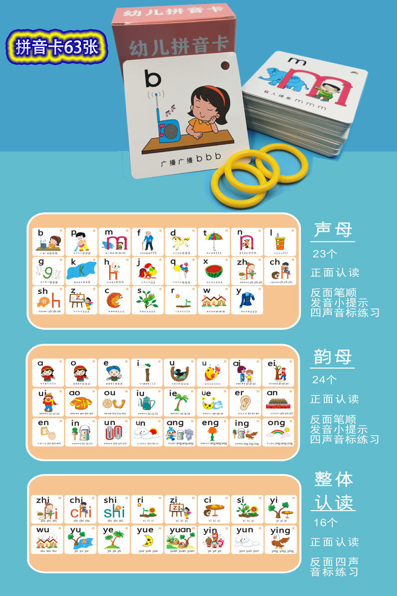 Flash Card for Learning Mandarin Chinese Characters & Pinyin Flash Card ...