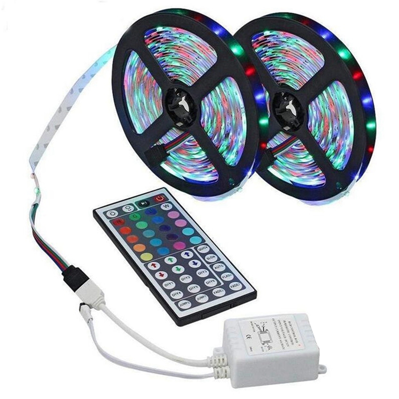 10M LED Light Strip RGB 3528 600 LED Flexible Light Strip with 44 Key ...