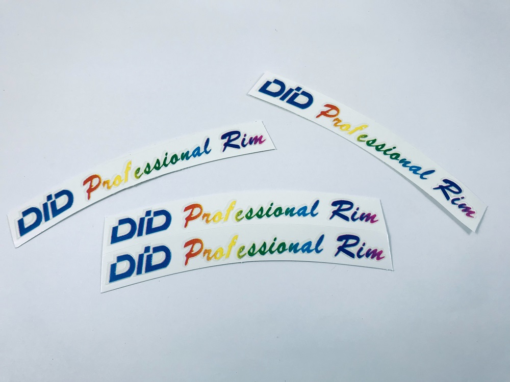 สติ๊กเกอร์ DiD Professional Rim Sticker สีรุ้ง ตัวนูน สติกเกอร์ 1ชุดมี4 ...