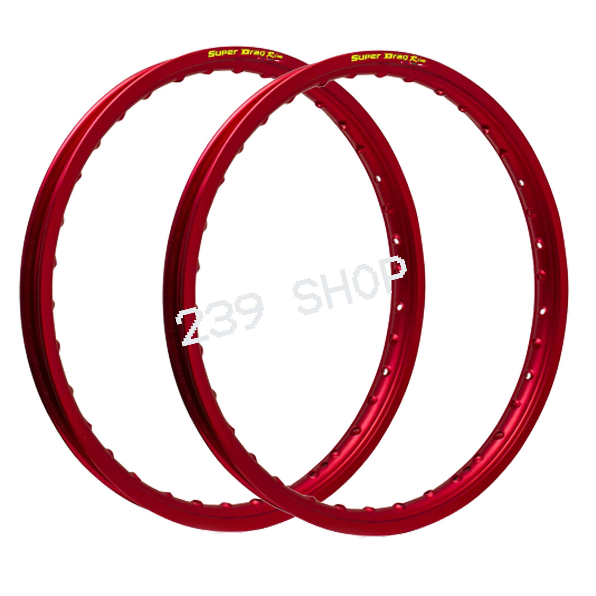 วงล้อ ล้อ17 ล้อโลขอบ17 SUPER DRAG RIM 1.40-17 สีแดง รุ่น STREET ทรง DID ...