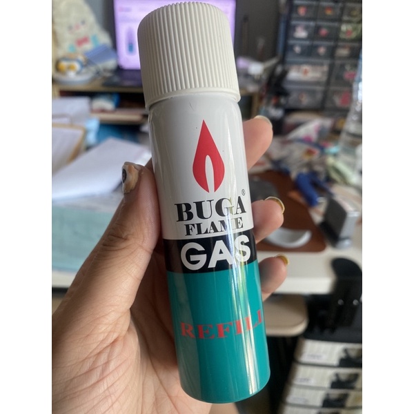 แก๊สเต็มไฟแช็ค แก๊สกระป๋องเติมไฟแช็ค Buga Flame 50 g (1 กระป๋อง) บูก้า ...