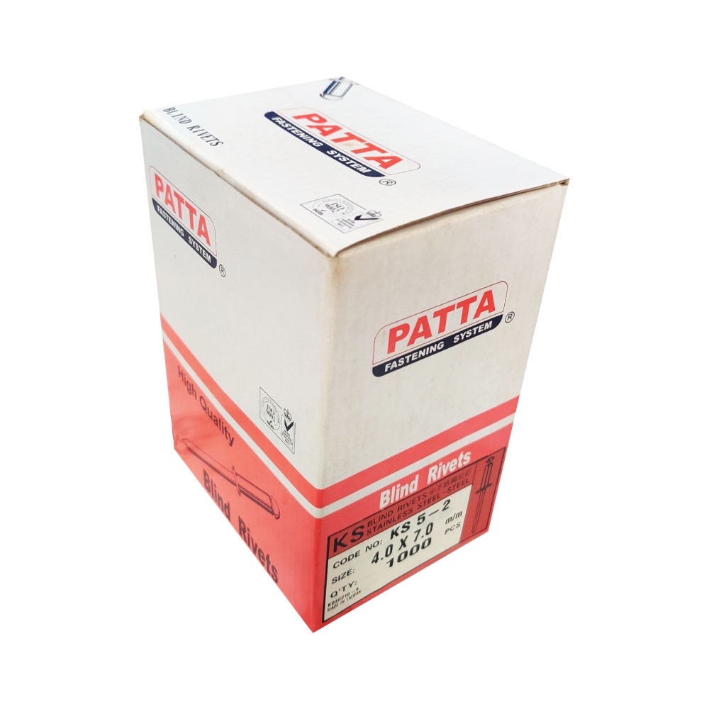 รีเวท เบอร์ 5-2 สแตนเลส Stainless Blind Rivet ยี่ห้อ PATTA รีเวทสแตนเลส ...