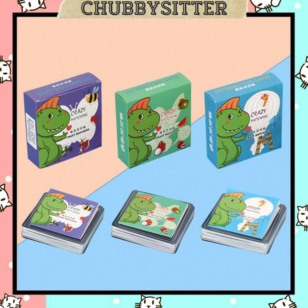 การ์ดเกม จับคู่ Crazy matching flash card game - Chubbysitter - ThaiPick