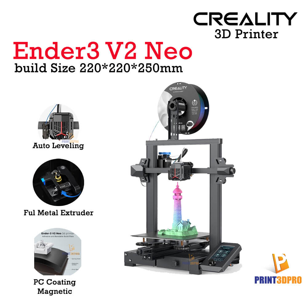 3D Printer Creality Ender3 V2 Neo Build 220*220*250mm Auto Leveling ...