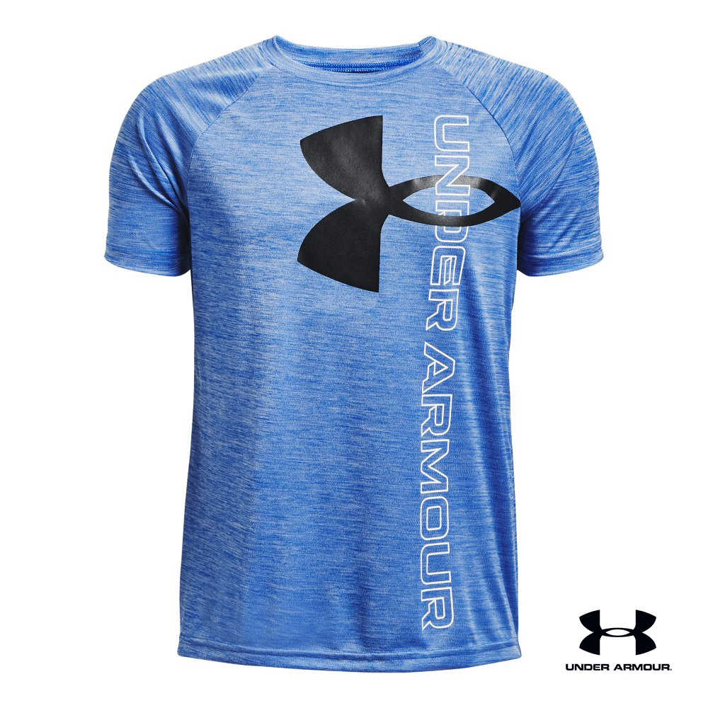 Under Armour UA Boys' Tech™ Split Logo Hybrid Short Sleeve อันเดอร์ ...