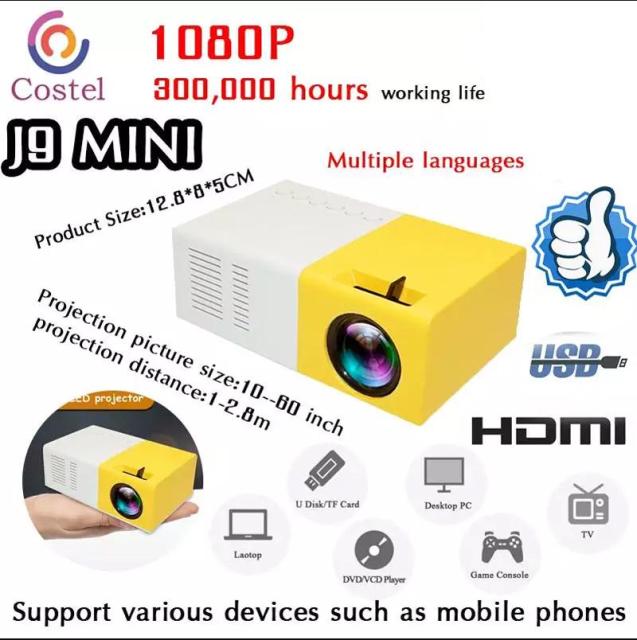 Mini Projector J9 1080P Full High Definition Projector Home Theater ...