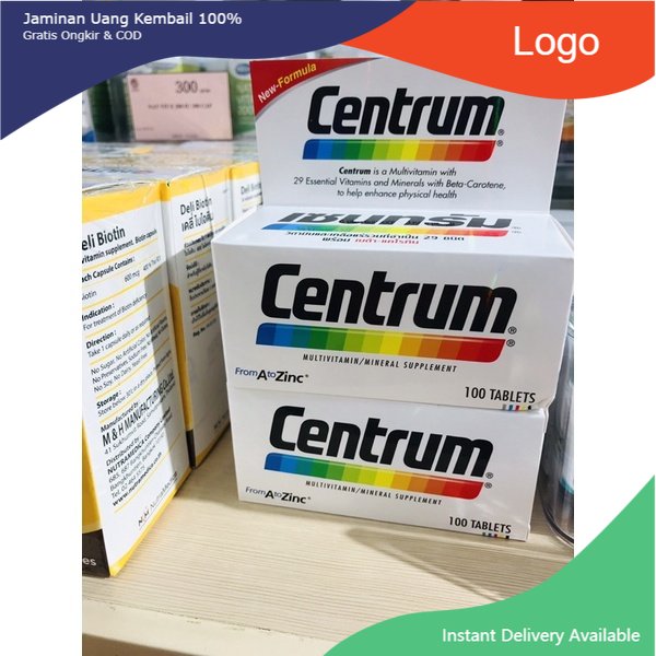 Centrum 100 tablets เซนทรัม 100 เม็ด วิตามินรวม | Lazada.co.th