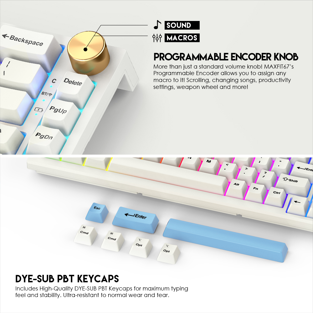 MK858 TKL 67 KEY Hotswappable KEYBOARD MECHANICAL White SWITCH และ Yellow SWITCH สำหรับ สาย ...