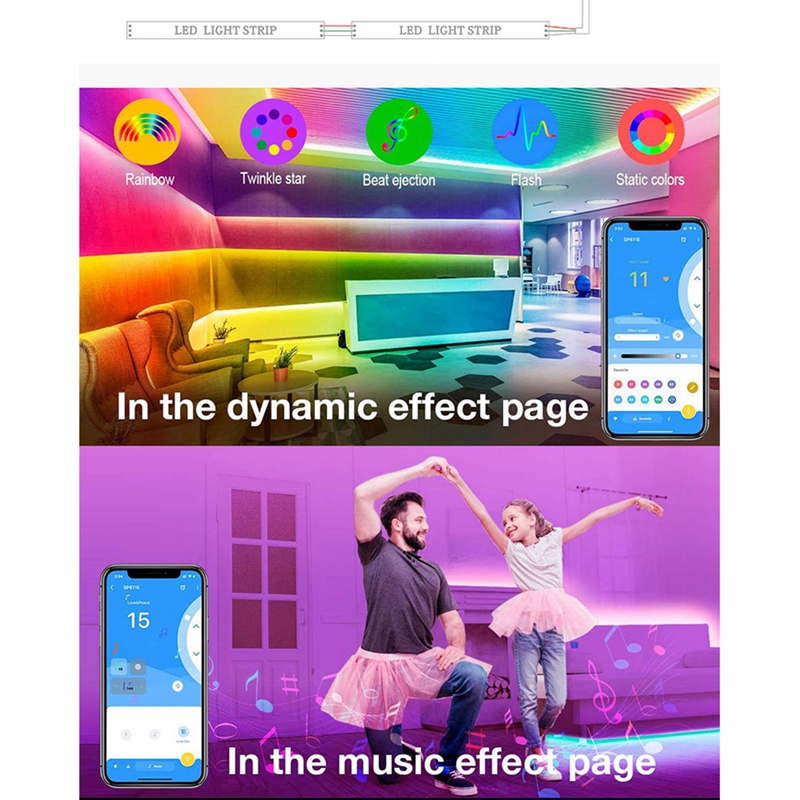 RGB Smart Music Bluetooth Smart Controller SP611E for WS2812B SK6812 ...