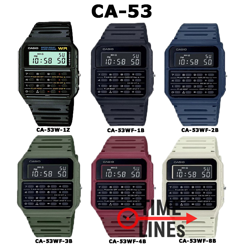 CASIO ของแท้ รุ่น CA-53W CA-53WF นาฬิกาชาย DATA BANK มีเครื่องคิดเลข ...