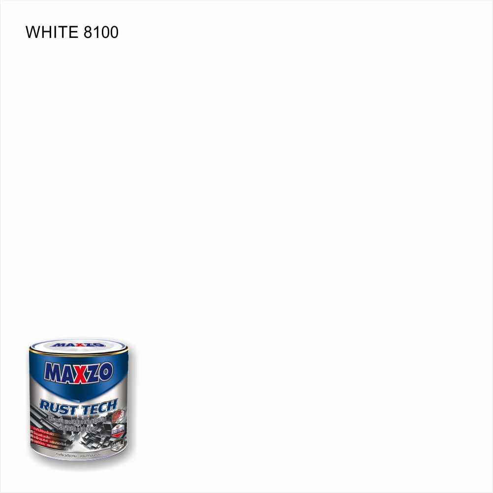 MAXZO RUST TECH WHITE 8100 สีขาว สีทาเหล็ก กัลวาไนท์ ผสม Super Titanium ...